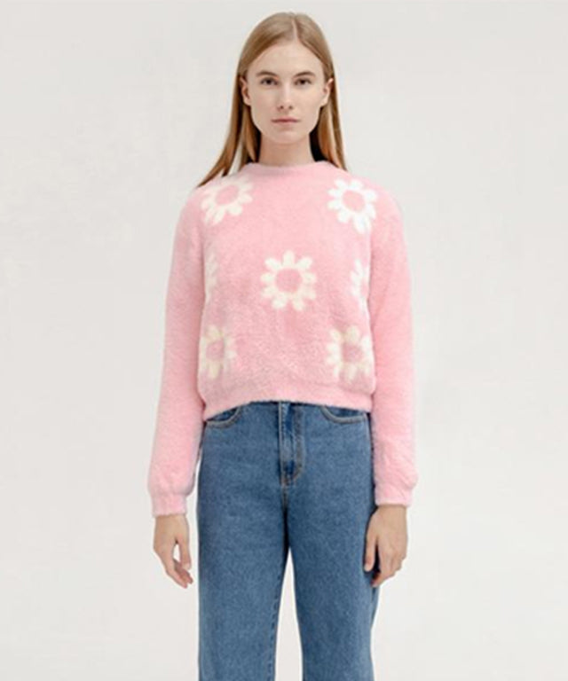 PIV'VEE Daisy Garden Sweater - Bubble Pink – Sokim Mode